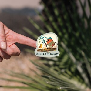 Bird Watching Sticker, Birding is My Therapy, Cute Birding Sticker ...