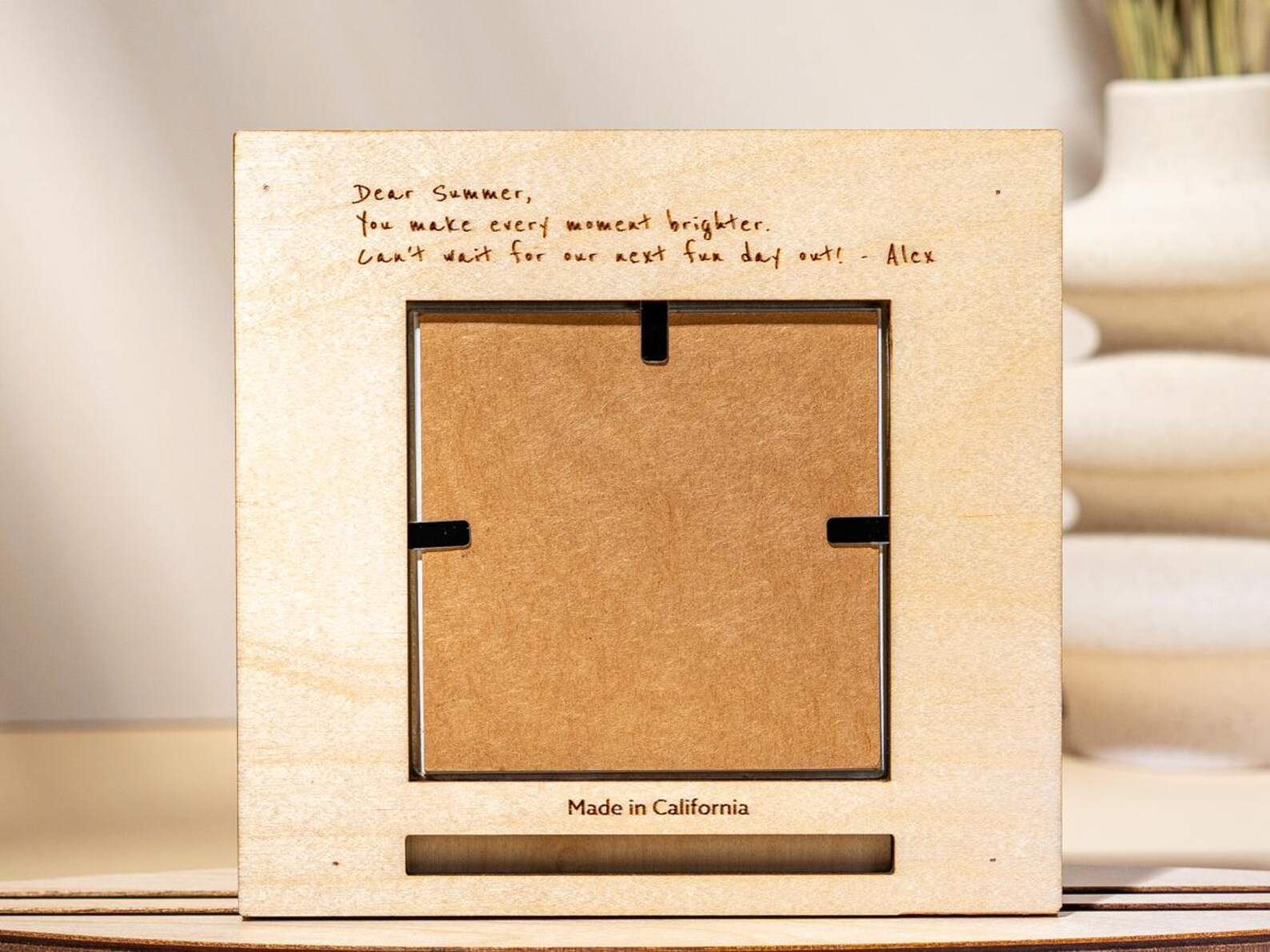 Add Your Own Custom Message Beach Picture Frames, 3x3 Wood Frames ...