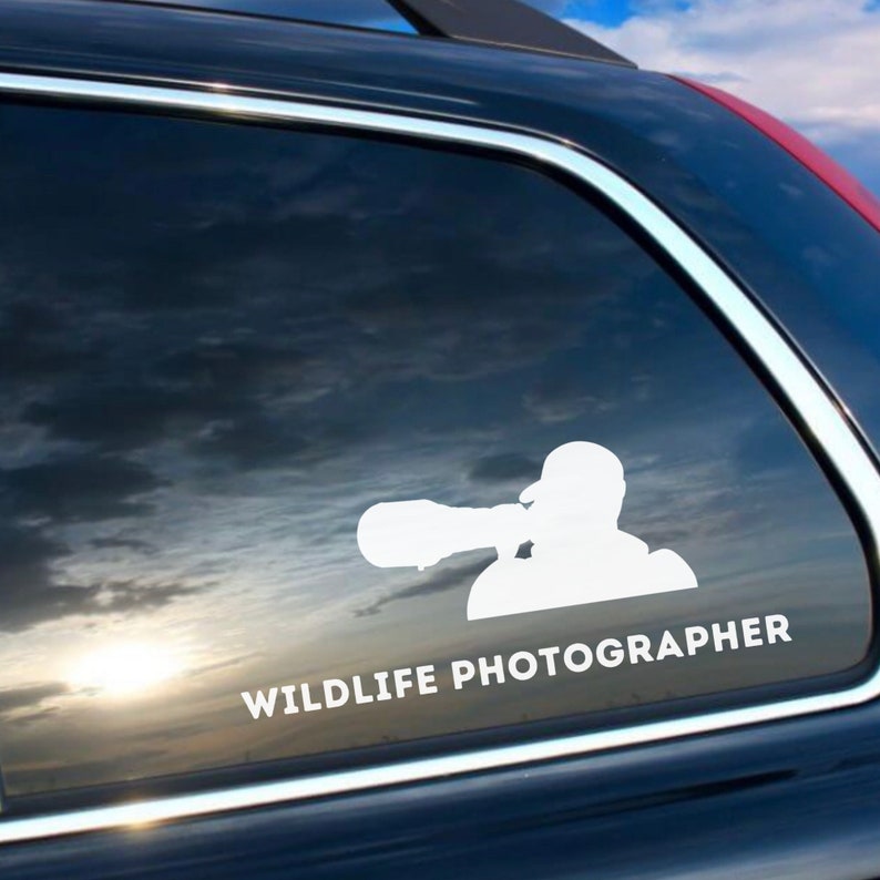 Wildlife Photographer Cool Car Window Decal, Adventure Decal, Funny ...