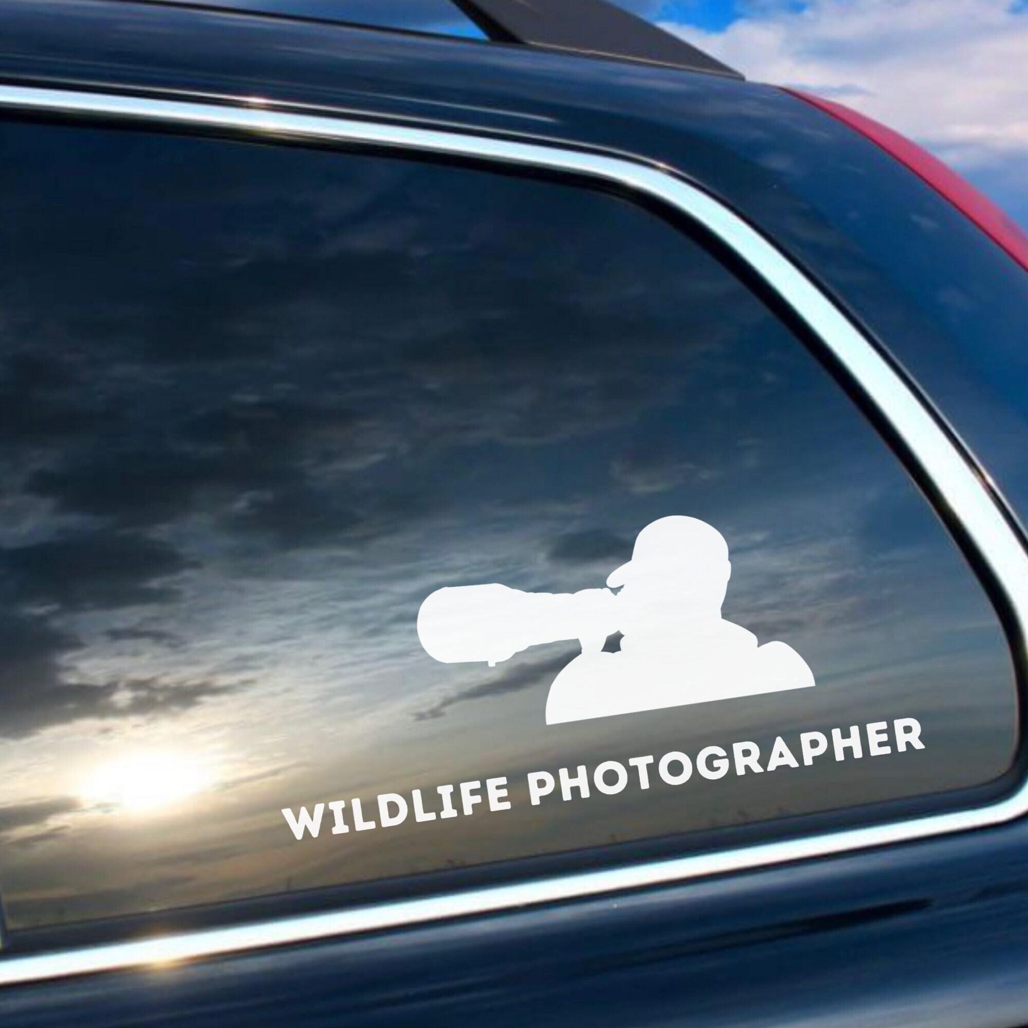 Wildlife Photographer Cool Car Window Decal, Adventure Decal, Funny ...
