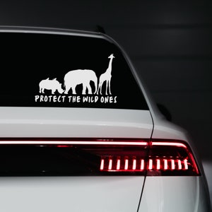 Protect Wildlife Awareness Decal, Adventure Decal, Cute Wild Animal ...