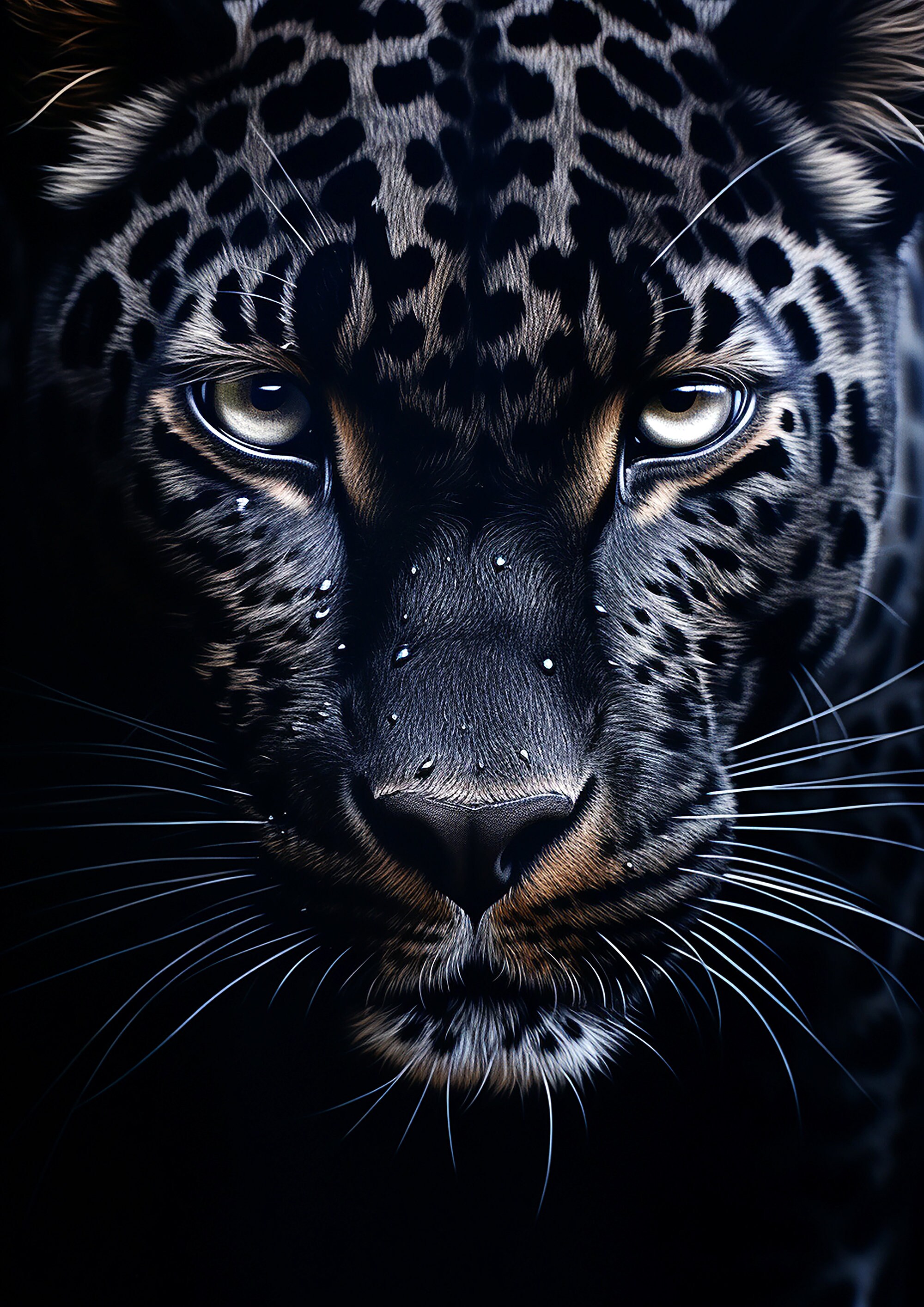 Black Leopard Print, Printable Photo Print, Large Animal Poster, Wild ...