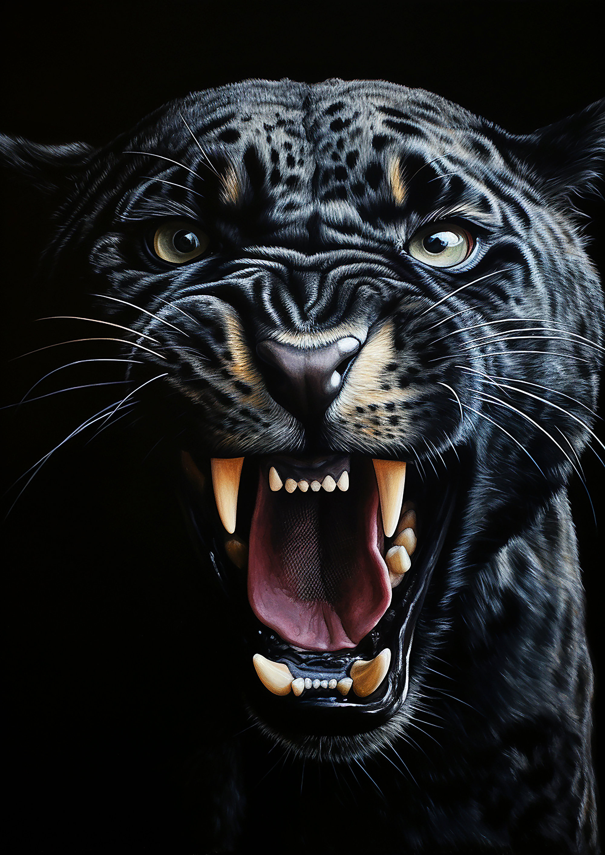 Black Leopard Print, Printable Photo Print, Large Animal Poster, Wild ...