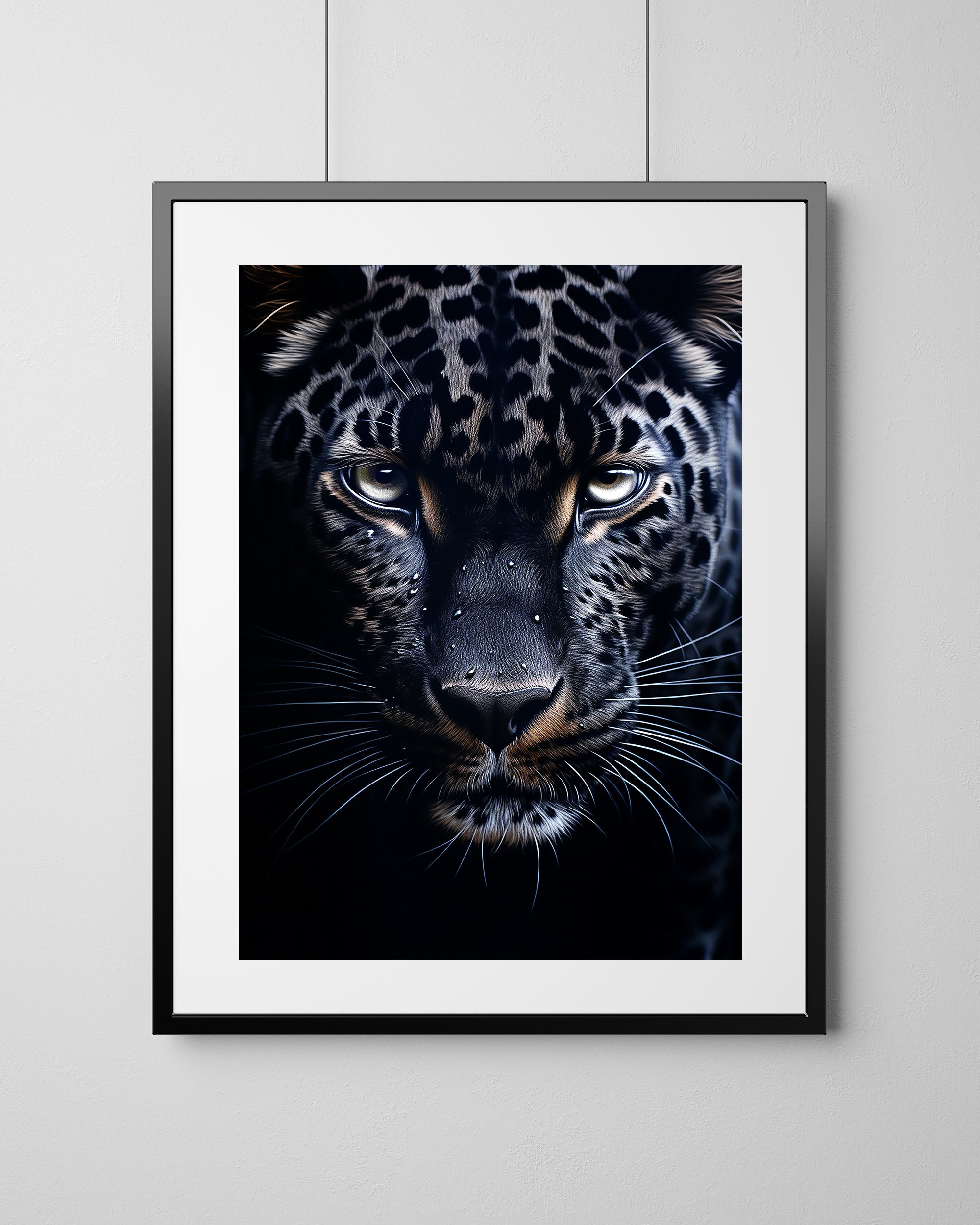 Black Leopard Print, Printable Photo Print, Large Animal Poster, Wild ...