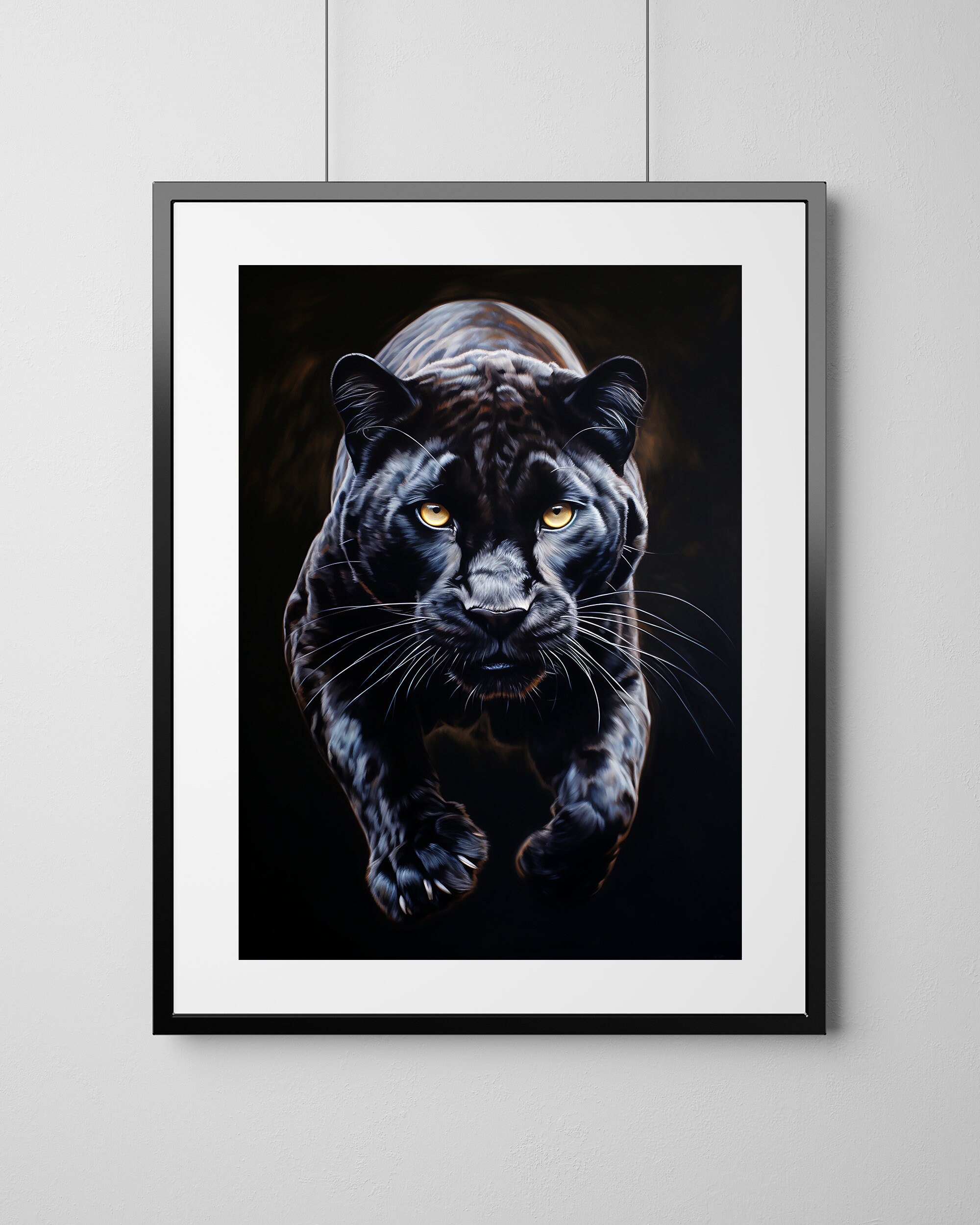 Black Leopard Print, Printable Photo Print, Large Animal Poster, Wild ...