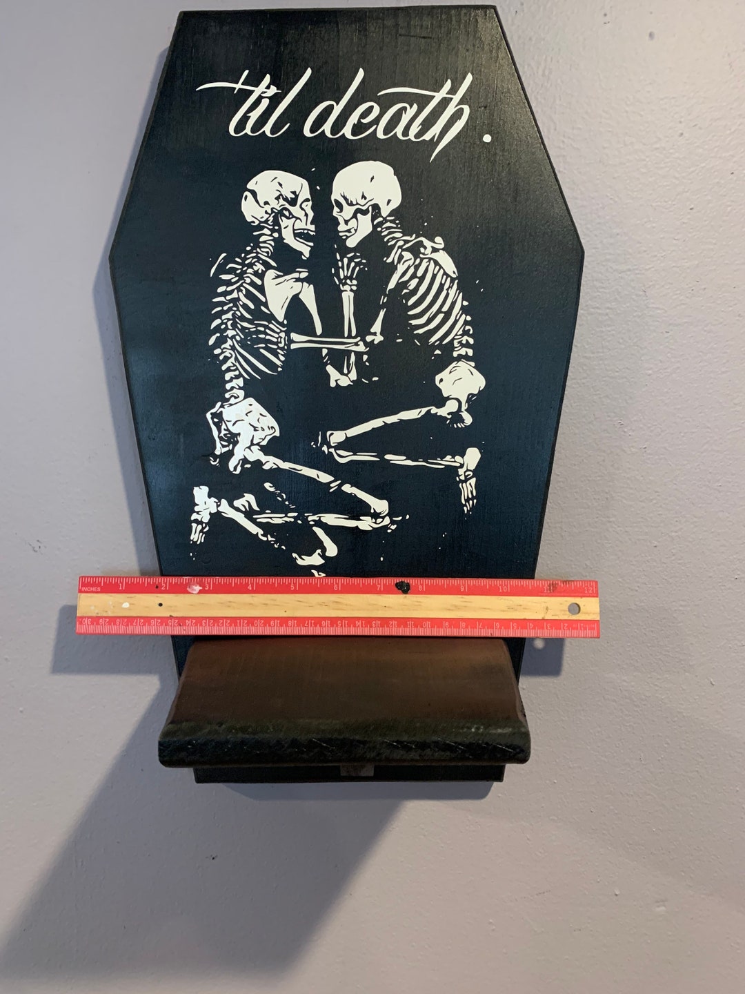 Custom 18 Inch Tall til Death Skeleton Valdaro Lovers Coffin Shelf ...