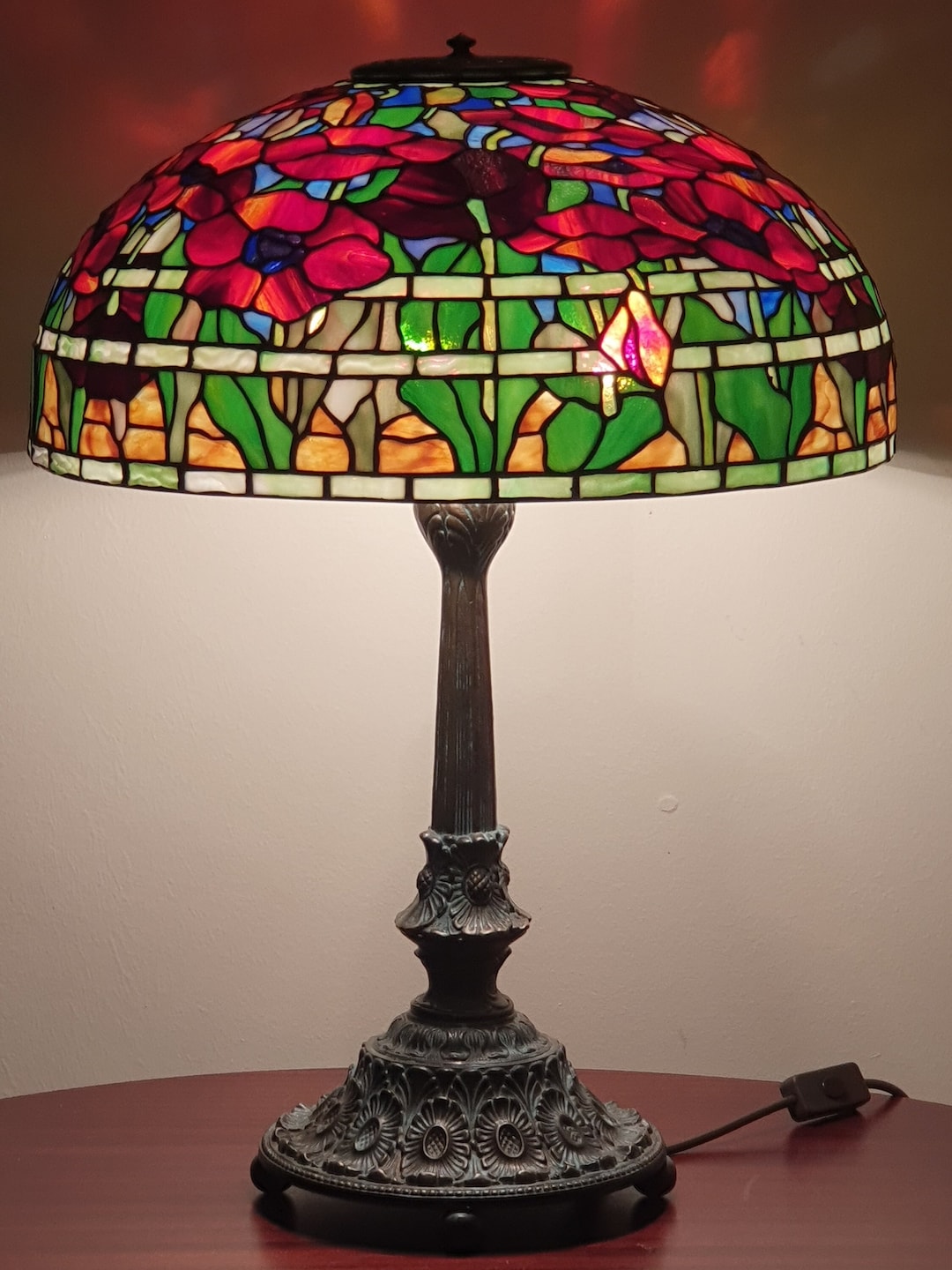 Tiffany Table Lamp Replica ORIENTAL POPPY T 1598 - Etsy