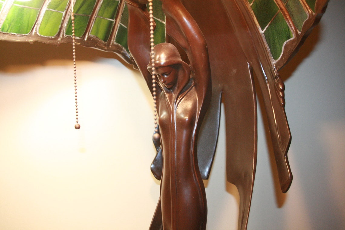 Table Lamp Flying Lady-peter Behrens - Reproductions - Etsy