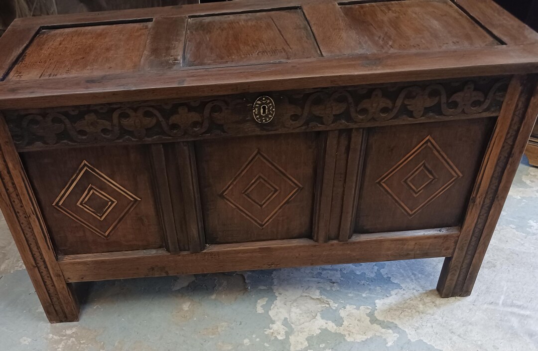 Large Antique 19th Century Mahogany Coffer. - Etsy UK