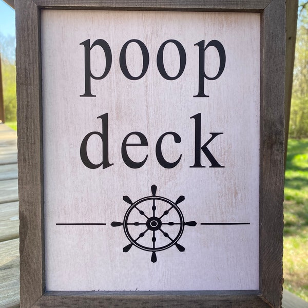 Poop Deck Sign - Etsy
