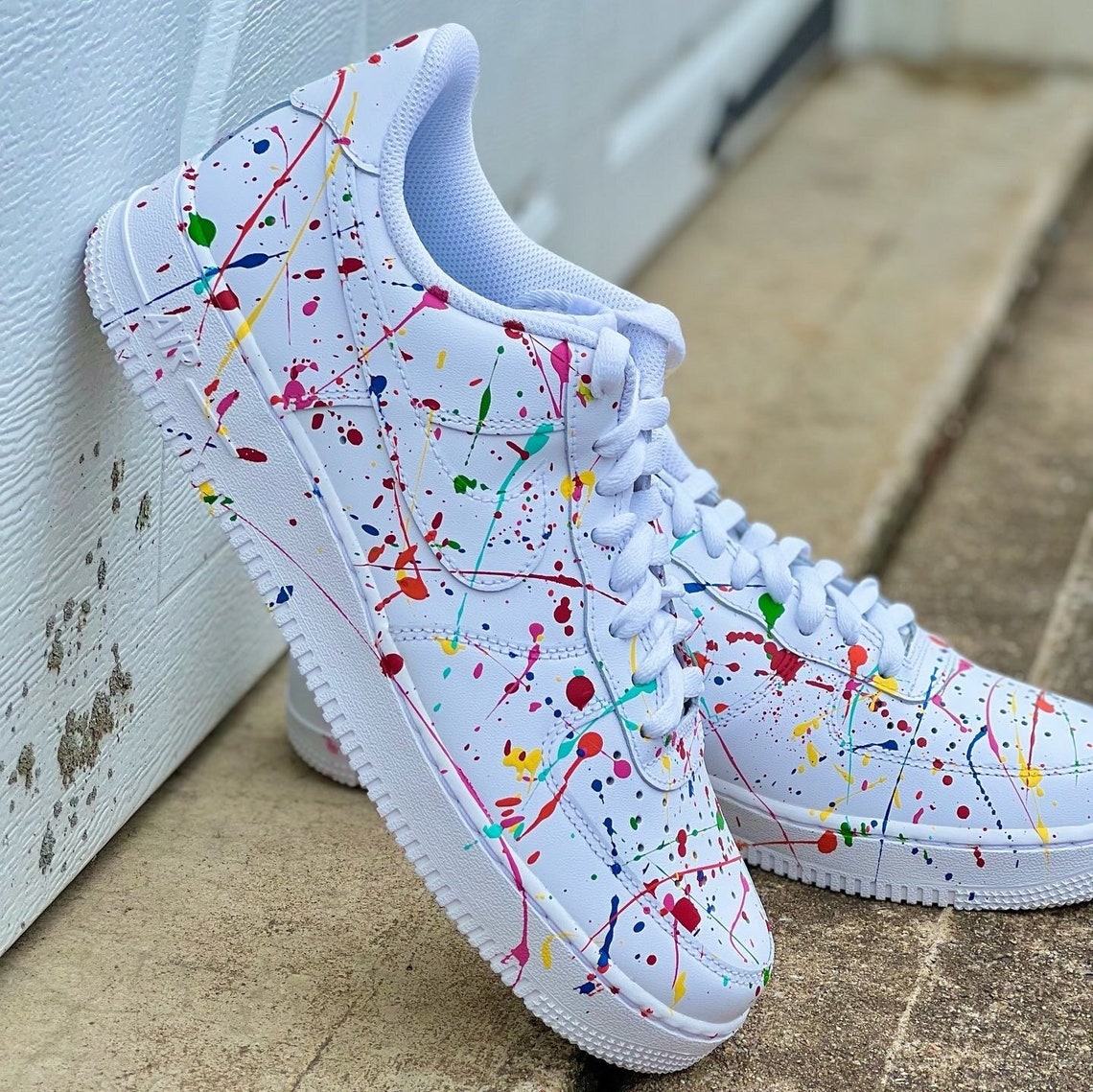 Air Force 1 Custom Paint Splatter Multicolor - Etsy
