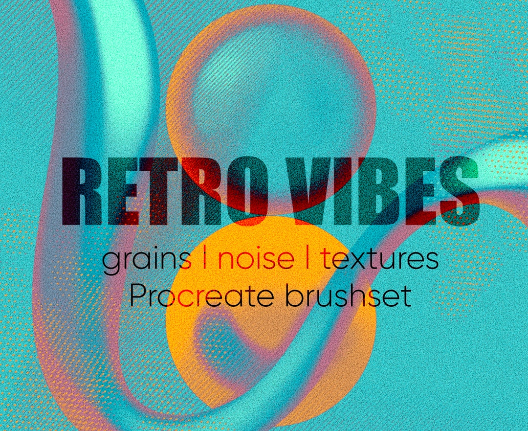 Retro Grain Noise Brushes for Procreate 3d Brush Set Vintage Poster ...