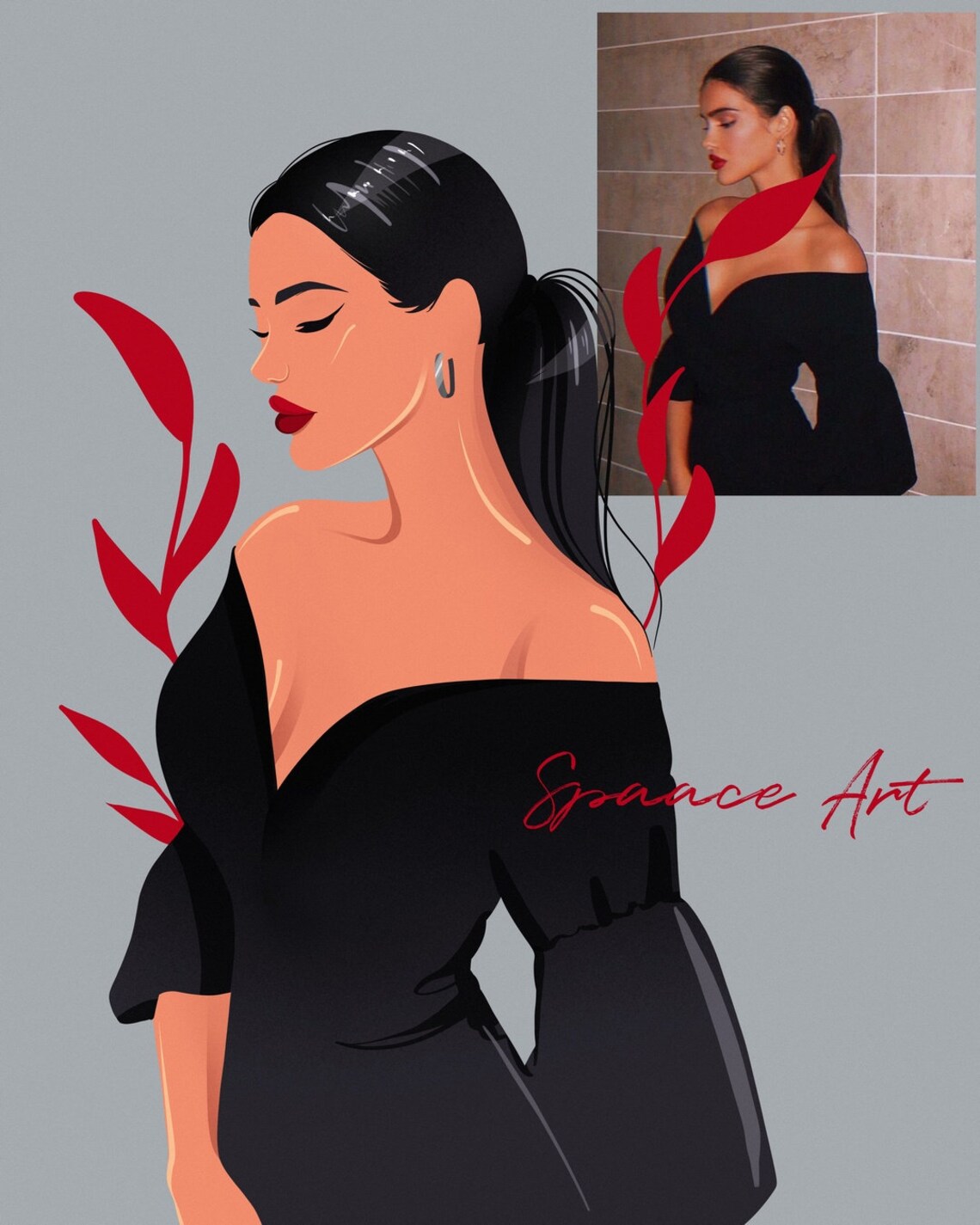 Custom Self Portrait Digital Faceless Portrait Personalized | Etsy