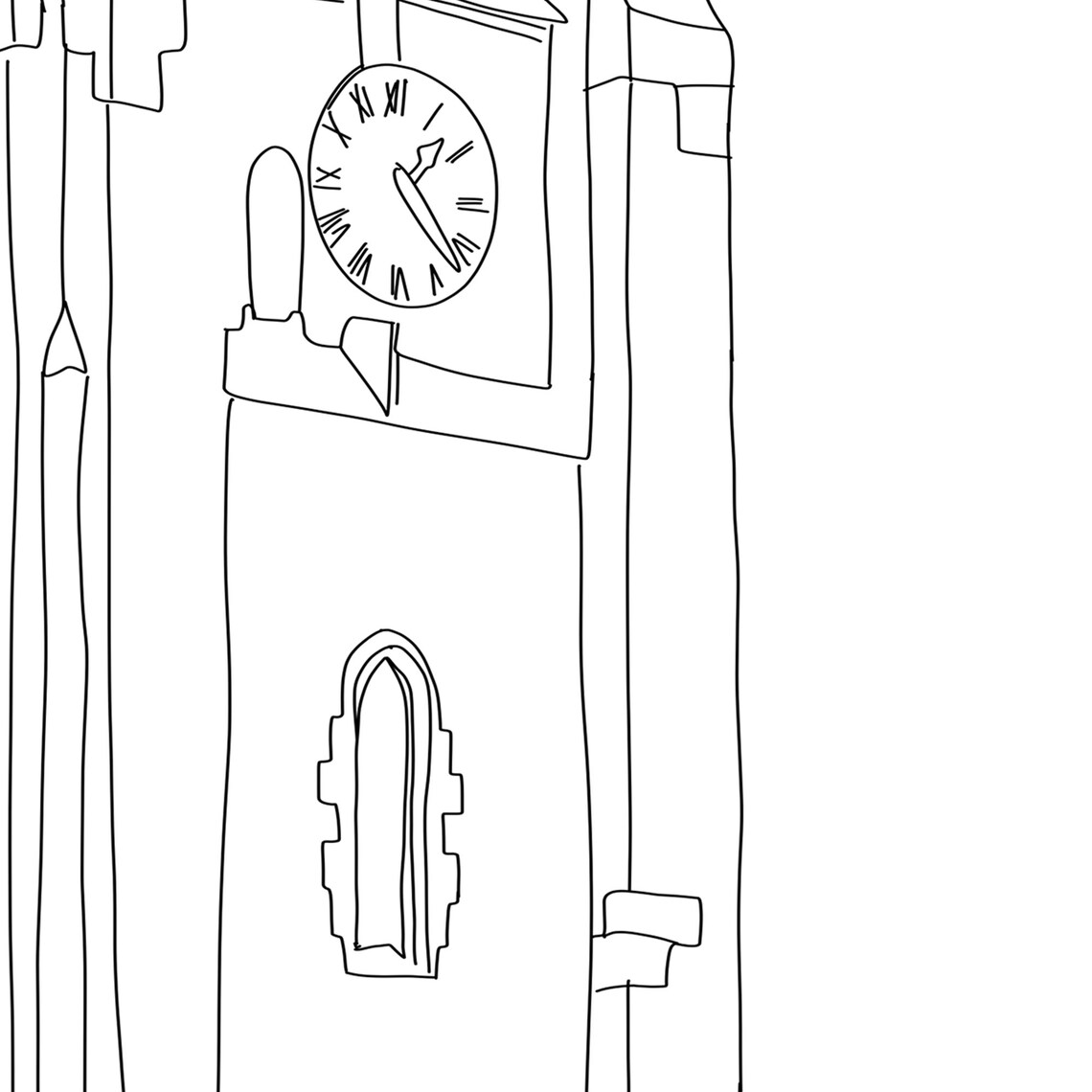 Michigan State Beaumont Tower Line Drawing - MSU Art - East Lansing ...