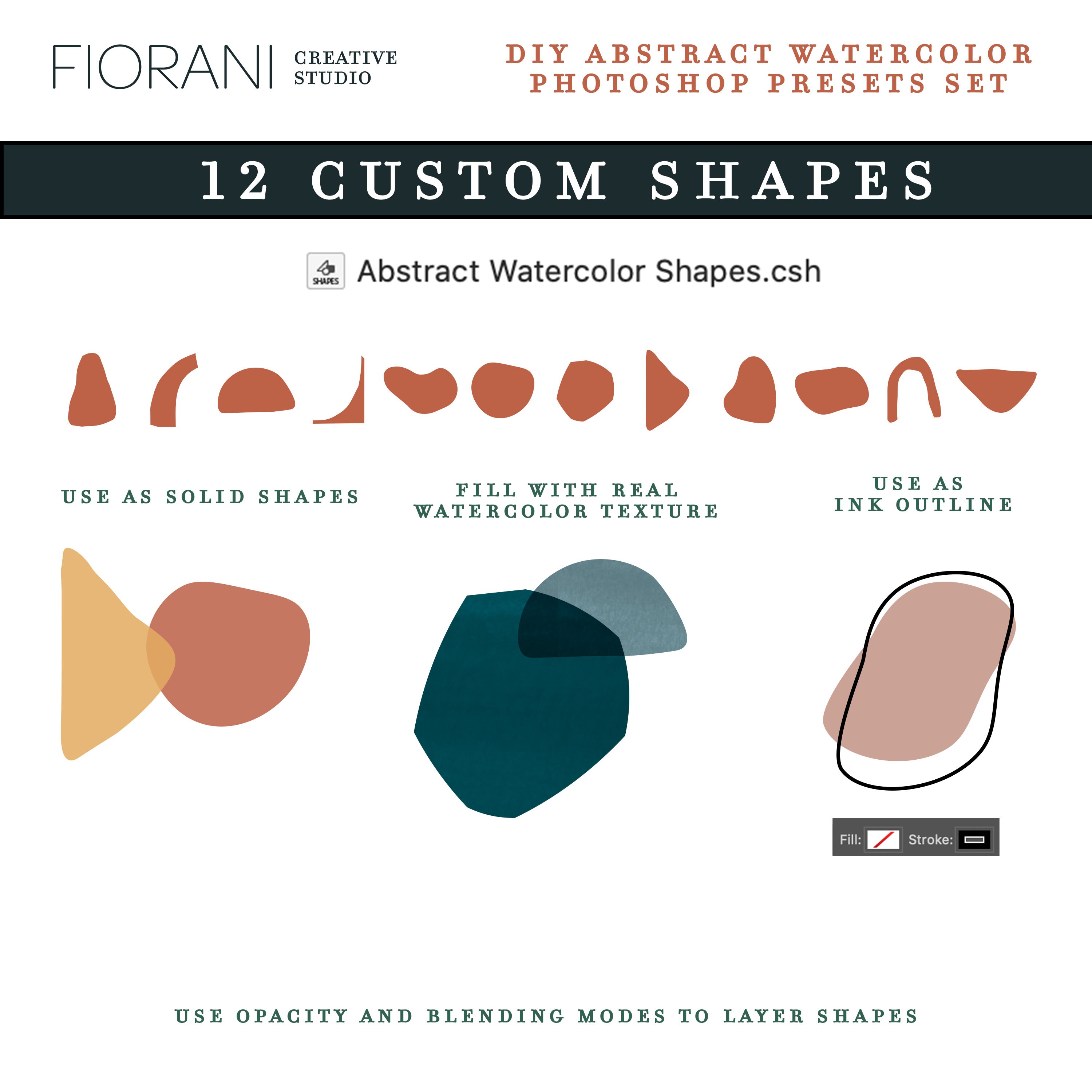 Photoshop Preset MEGABUNDLE - DIY Abstract Watercolor Pack - Custom ...