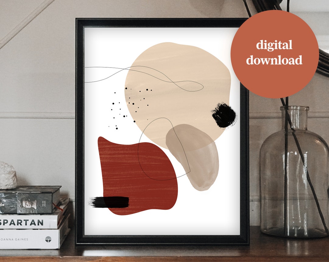 Modern Abstract Print - DIGITAL DOWNLOAD - Painted Art - up to 18" X 24 ...