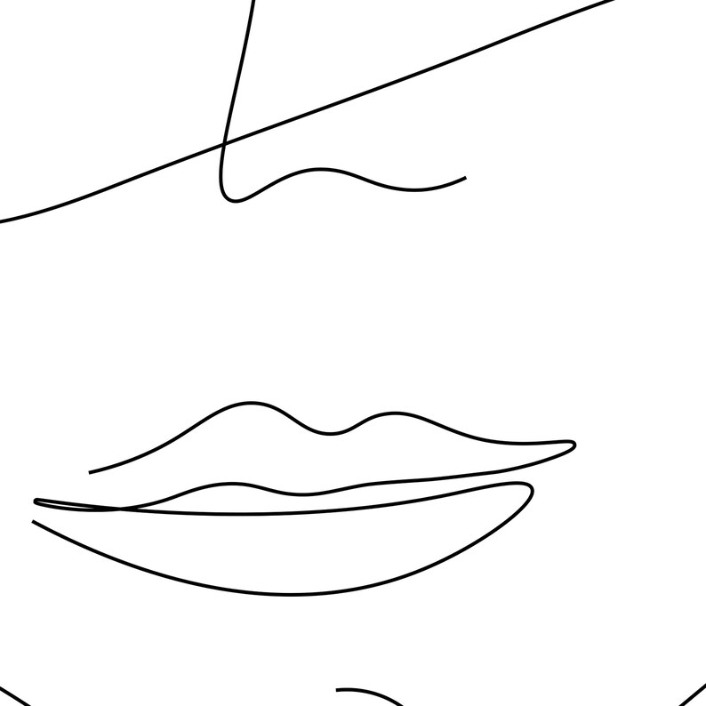 Fiorani Creative OG Line Face - DIGITAL DOWNLOAD Art Print up to 18" X ...