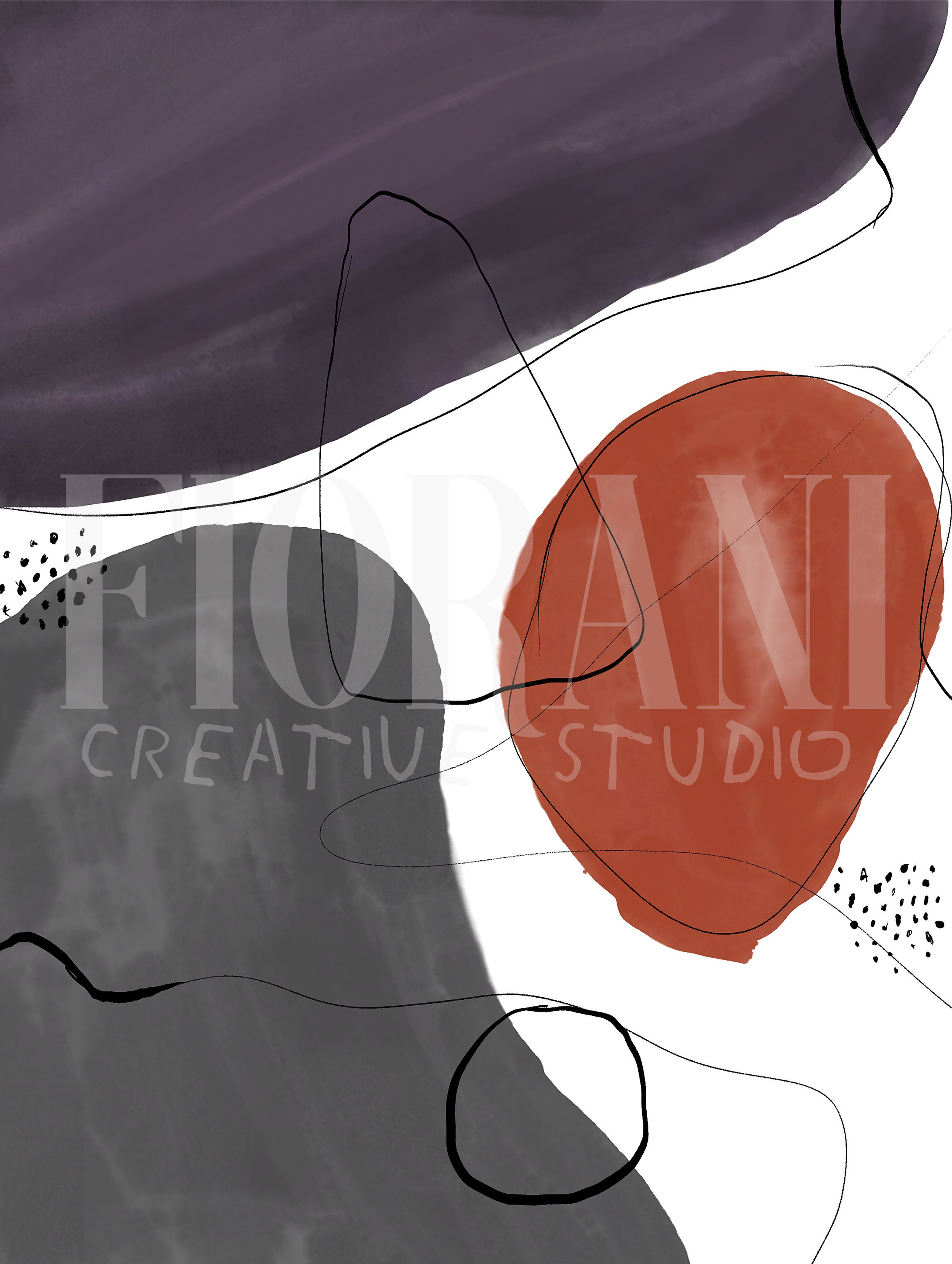 Modern Abstract Print DIGITAL DOWNLOAD Painted Art up to | Etsy