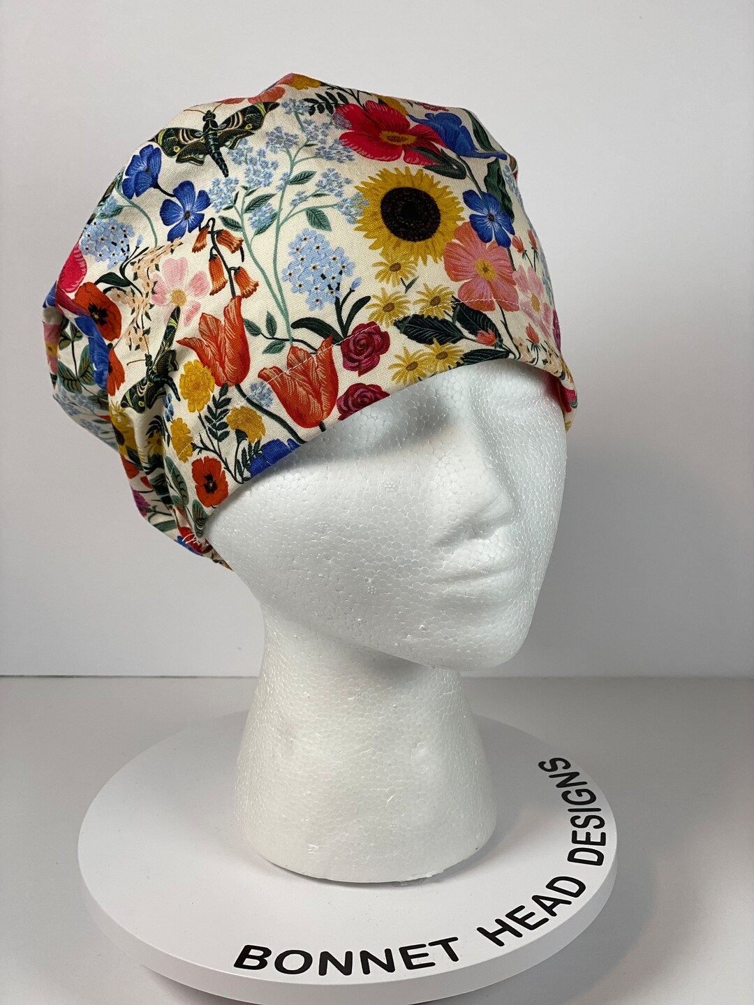 Rifle Paper Co Curio Cream Floral Euro Style Scrub Cap, Women’s ...