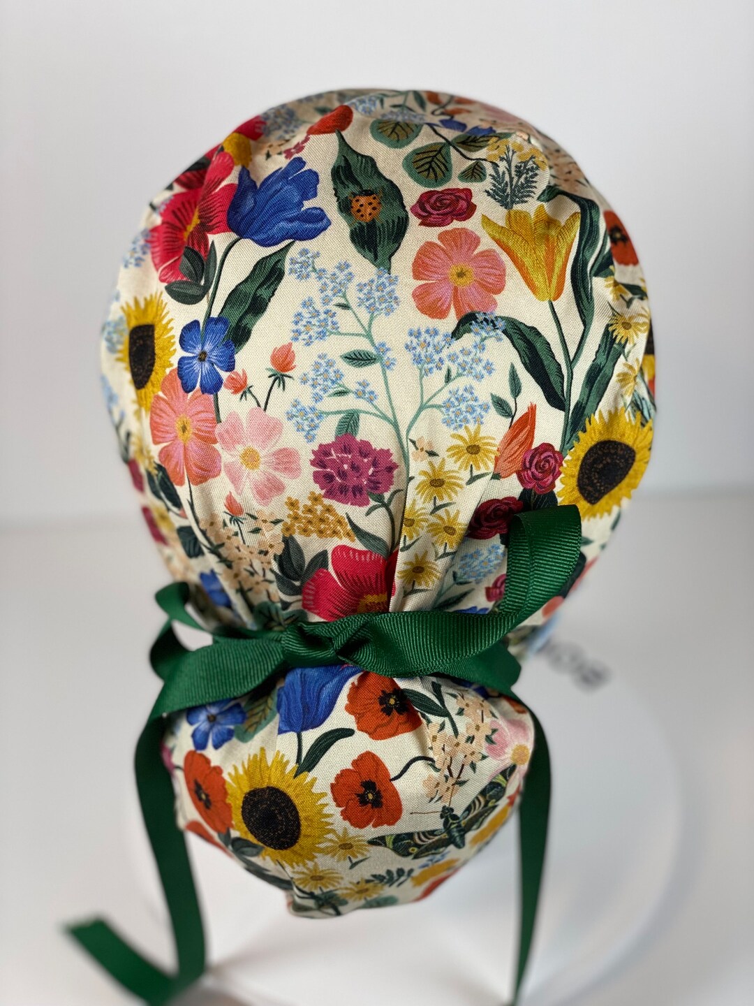 Rifle Paper Co Curio Cream Floral Fabric Scrub Cap, Women’s Spring ...