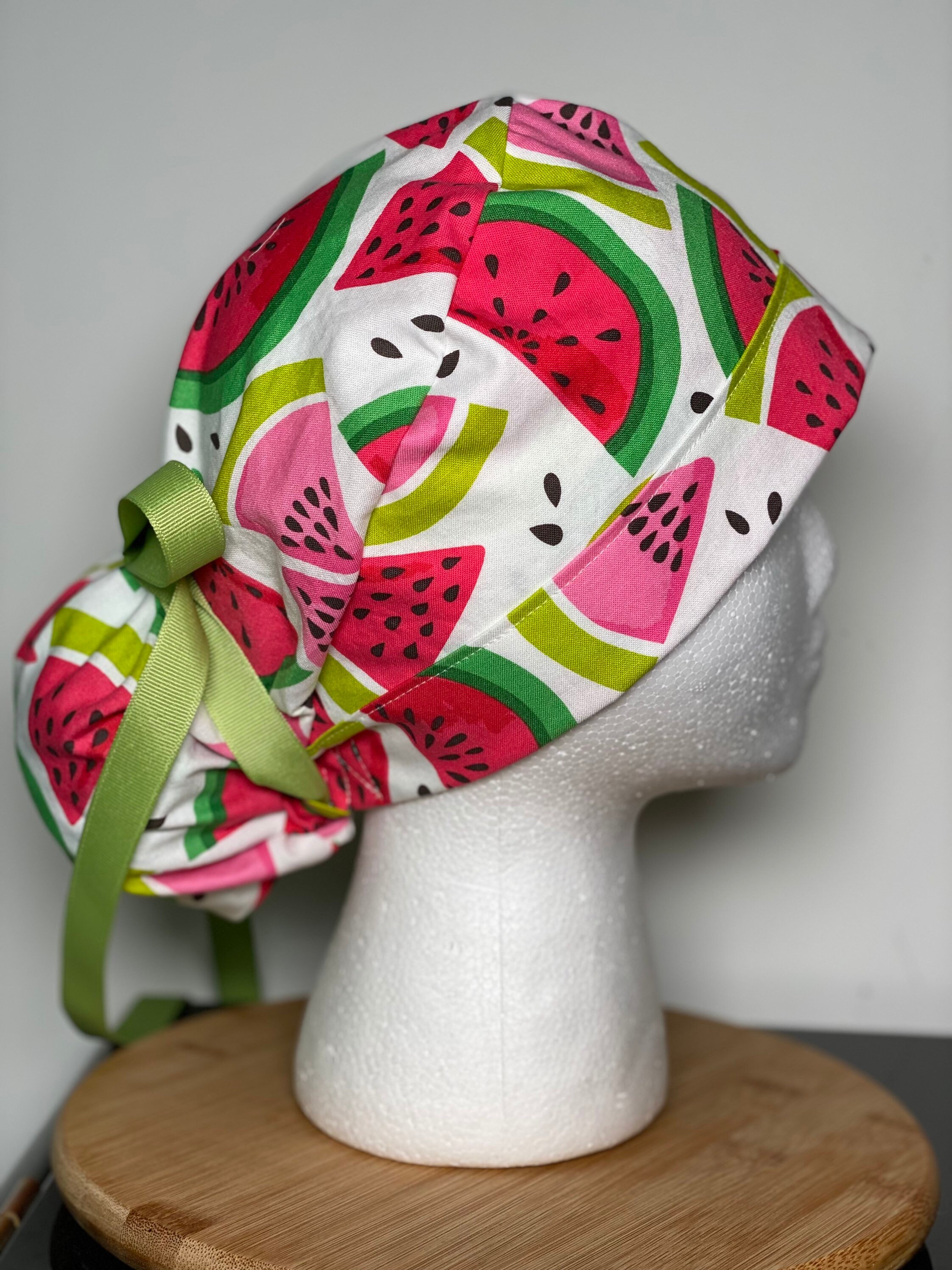 Watermelon scrub cap watermelon scrub hat Bonnet Head | Etsy
