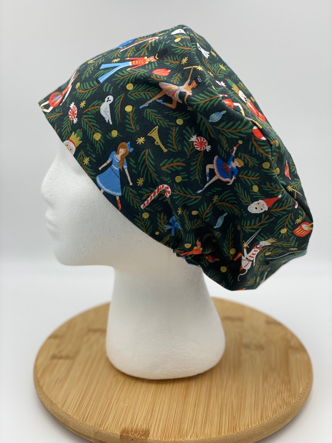 Rifle Paper Co Sugar Plum Fairy Fabric Adjustable Toggle Euro Scrub Cap ...