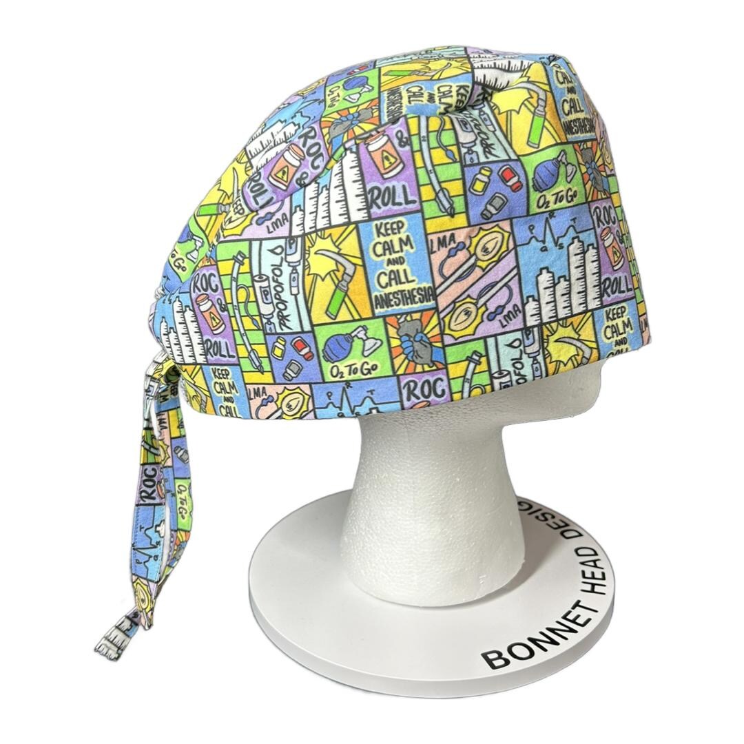 Keep Calm and Call Anesthesia Scrub Hat, Men’s Scrub Hat in Anesthesia ...