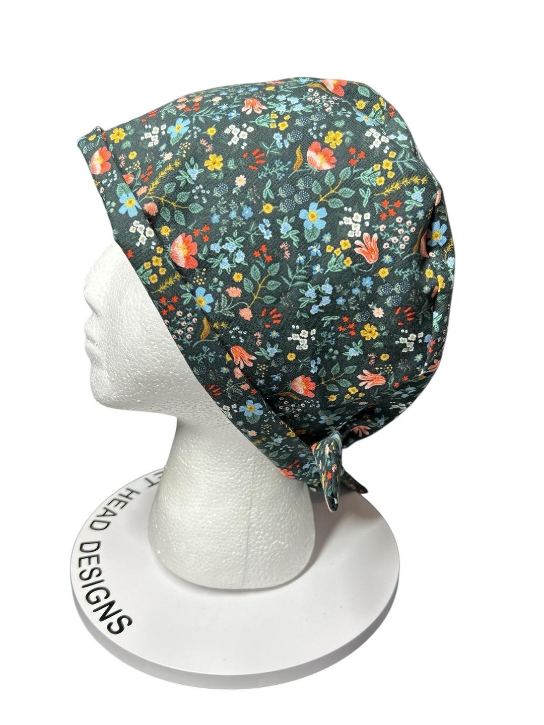 Rifle Paper Co Hunter Bramble Fields Tie Back Scrub Cap, Pixie Style ...