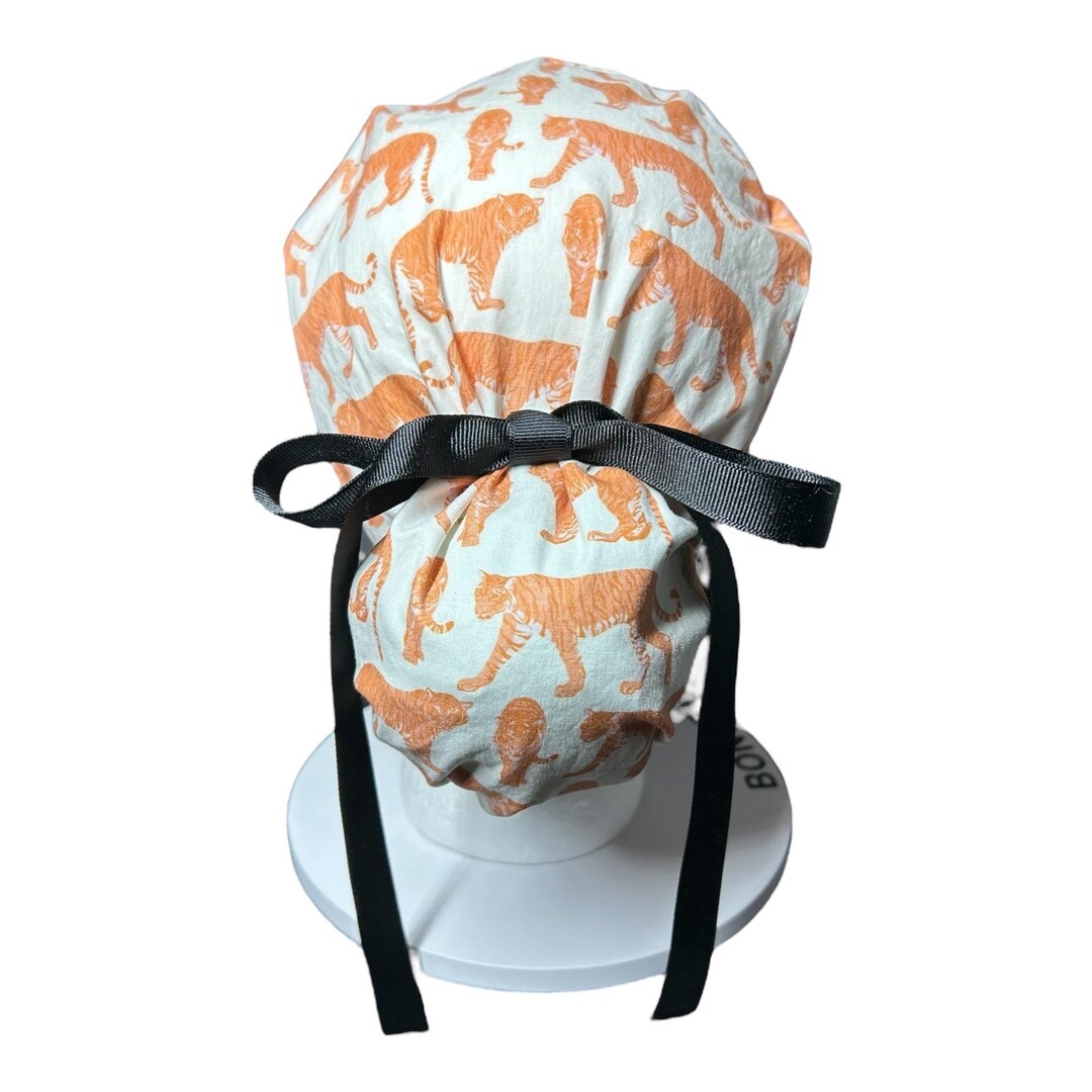 Bengal Tiger Ponytail Scrub Cap - Etsy