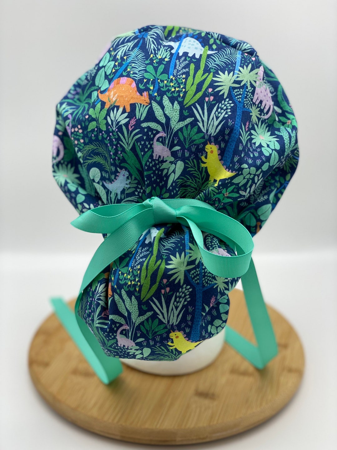 Dinosaur Print Scrub Cap Womens Scrub Hat Dinosaurs Bonnet - Etsy