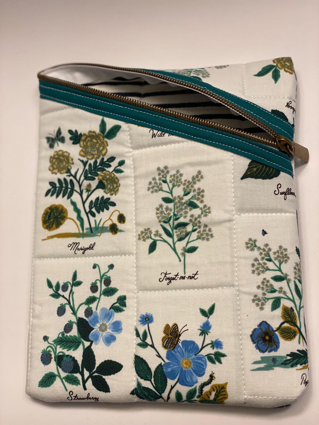 Rifle Paper Co Floral Quilted Tablet Case: Zippered iPad Sleeve - Etsy