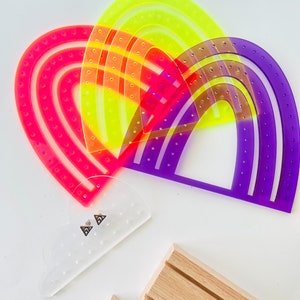 Acrylic Rainbow & Cloud Earring Holder With Stand, Earring Stand ...