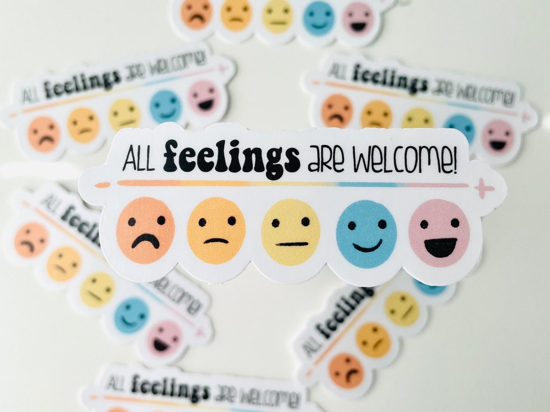 All the Feelings Vinyl Sticker, Positive Stickers, Positive Vibes ...