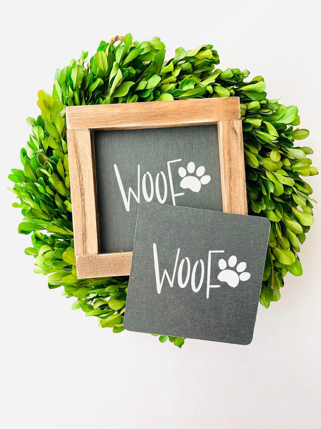 Woof Tile, Interchangeable Decor Sign, Tiered Tray, Seasonal Home Decor ...