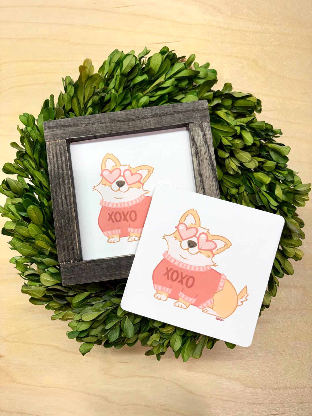 Corgi XOXO Tile, Interchangeable Decor Sign, Tiered Tray, Seasonal Home ...
