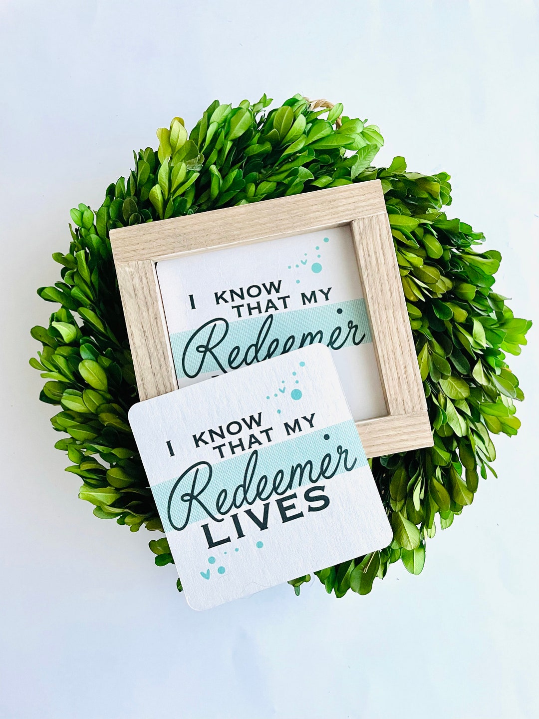 I Know That My Redeemer Lives Tile, Interchangeable Decor Sign, Tiered ...