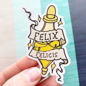 Felix Felicis Potion Vinyl Sticker, Potter Sticker, Potions, Potions ...