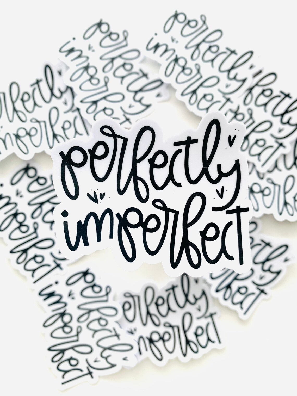 Perfectly Imperfect Black Vinyl Sticker Perfect Sticker - Etsy UK