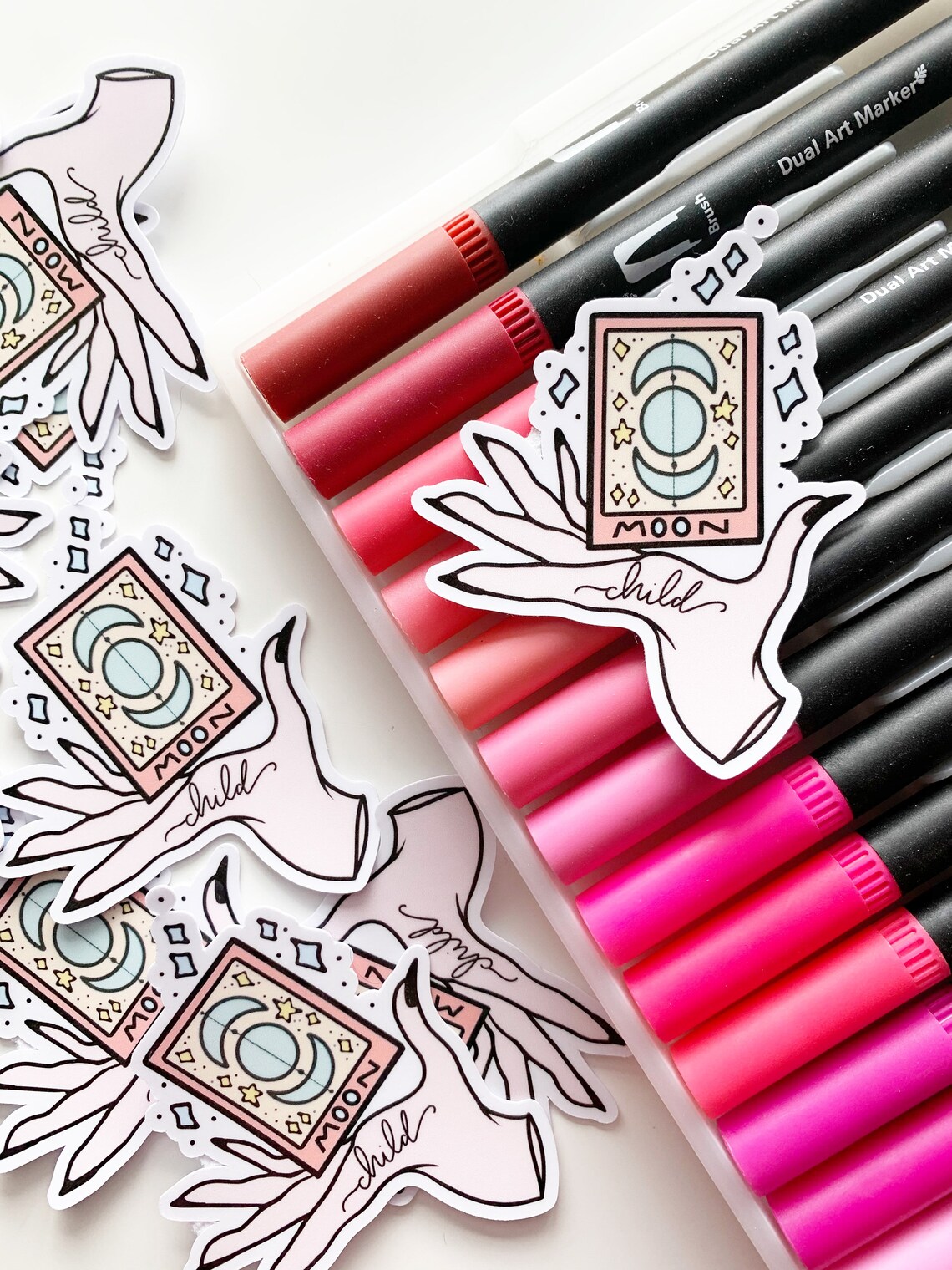 Moon Child Vinyl Sticker Moon Card Tarot Cards Moon Magic - Etsy