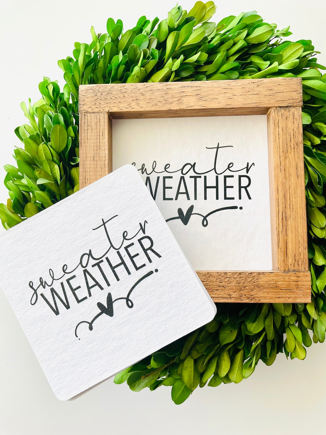 Sweater Weather Tile, Interchangeable Decor Sign, Tiered Tray, Seasonal ...