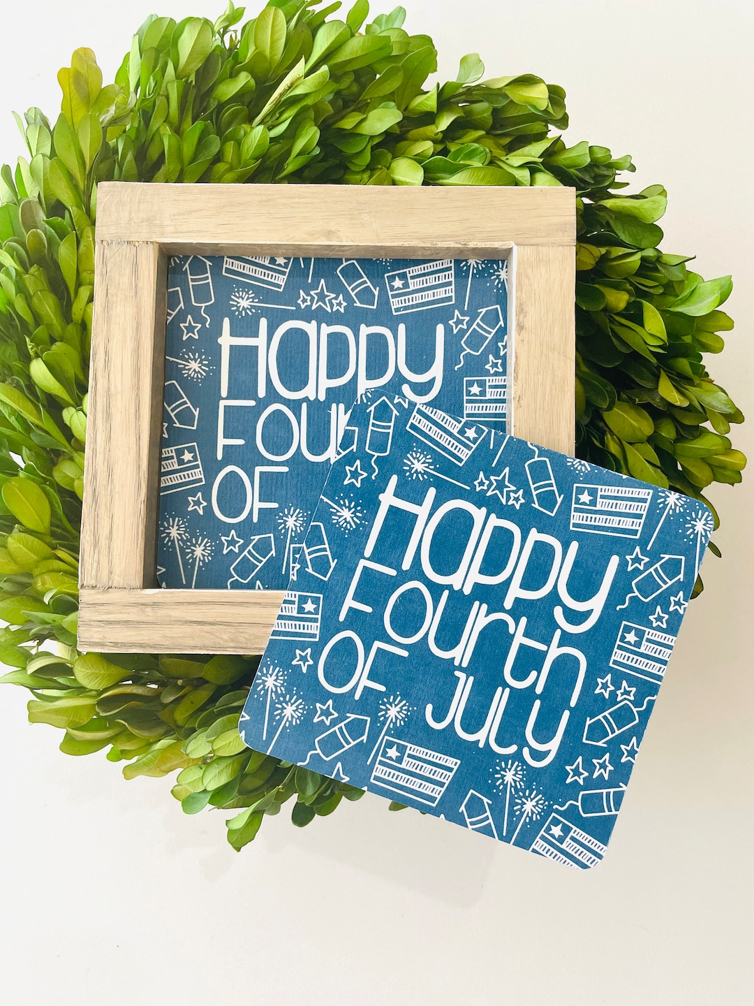 Doodle Happy Fourth of July Tile, Interchangeable Decor Sign, Tiered ...