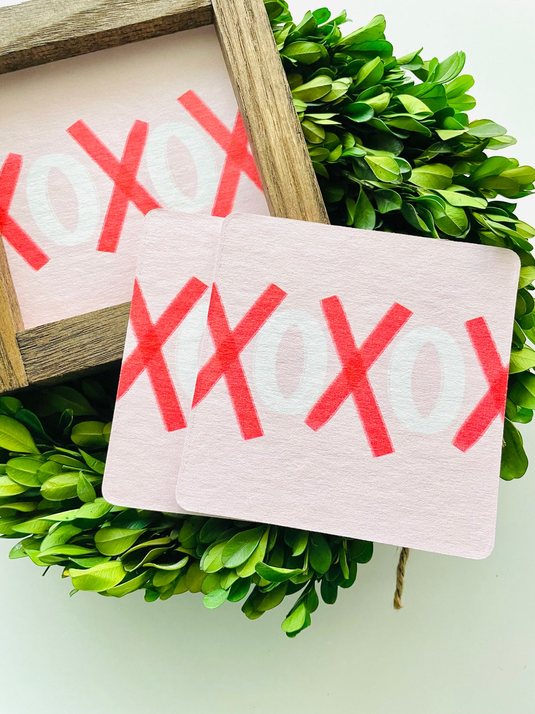 XOXO Tile, Interchangeable Decor Sign, Tiered Tray, Seasonal Home Decor ...