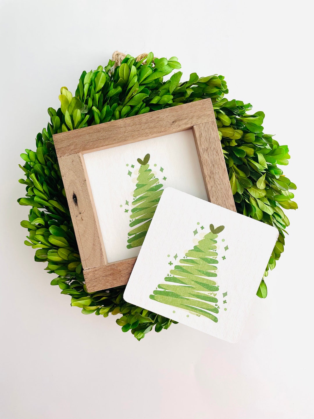 Christmas Tree Tile, Interchangeable Decor Sign, Tiered Tray Signs ...