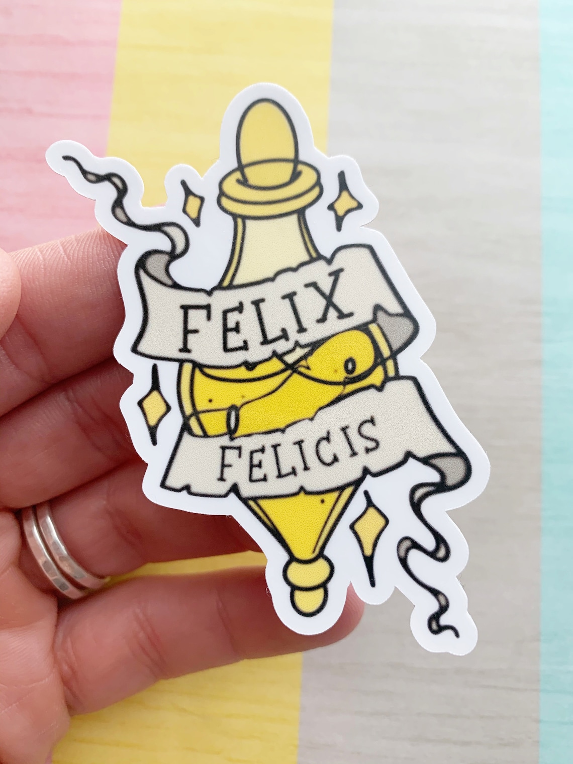 Felix Felicis Potion Vinyl Sticker Potter Sticker Potions | Etsy