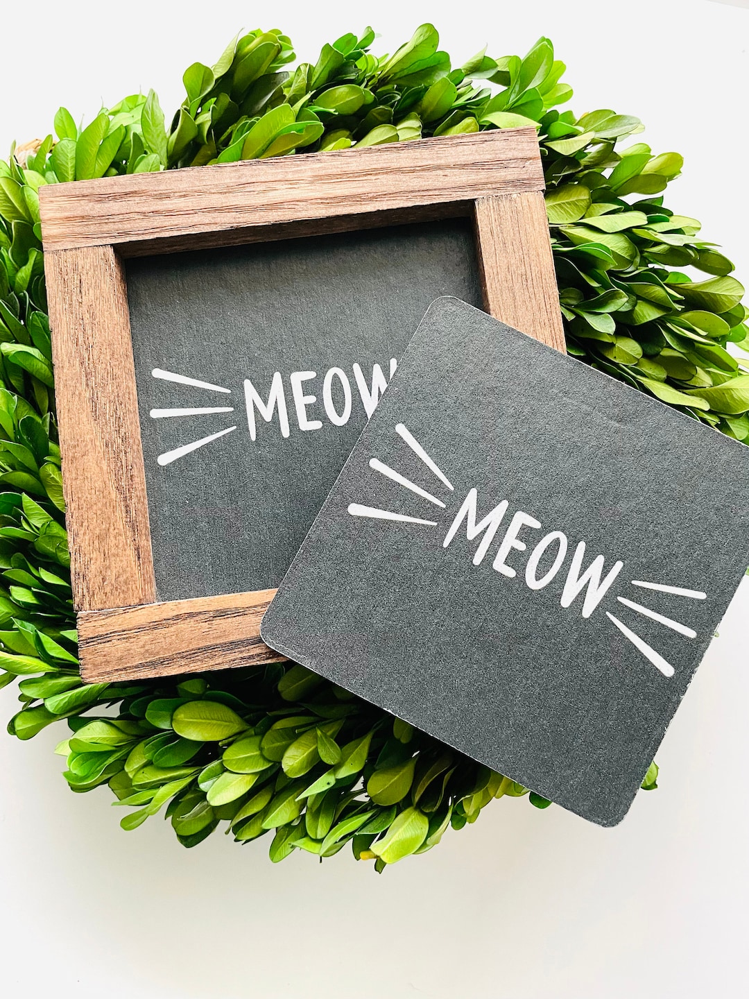 Meow Tile, Interchangeable Decor Sign, Tiered Tray, Seasonal Home Decor ...