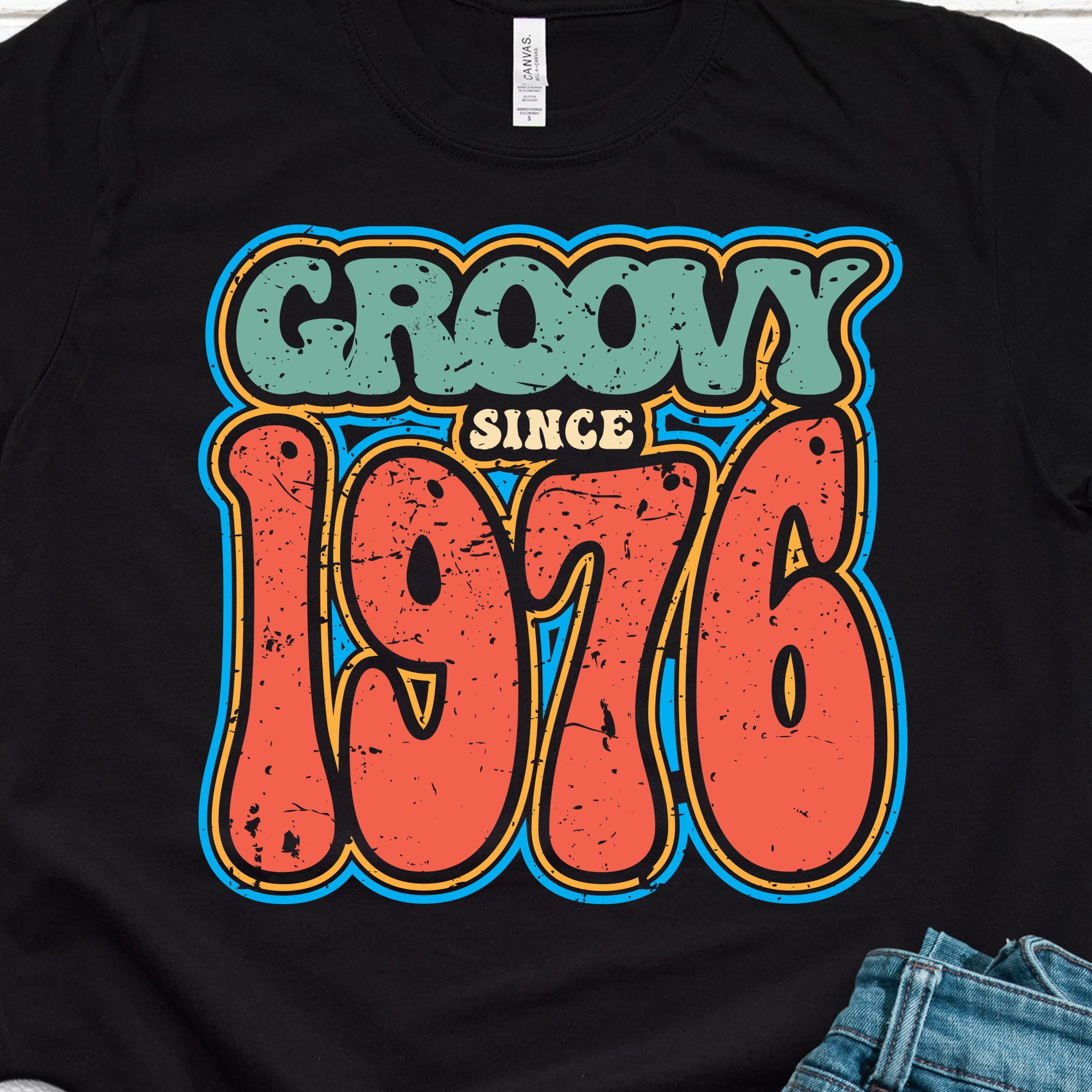 Groovy Since 1976 SVG Fun Birthday Gift for 45th Birthday | Etsy