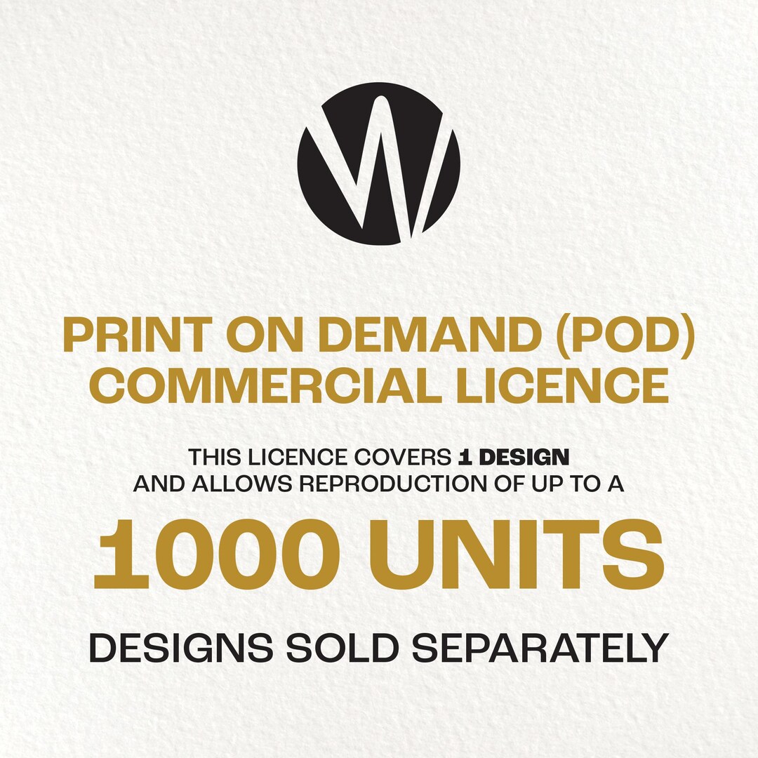 Print on Demand (POD) Commercial Licence for 1 Listing - Etsy