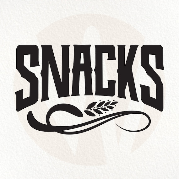 Snacks Decorative Label. Instant Download in Svg Png Eps - Etsy