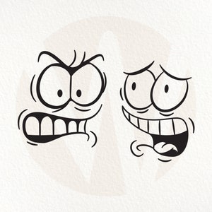 Faces SVG. 8 Cartoon Facial Expressions. Instant Digital Download. - Etsy