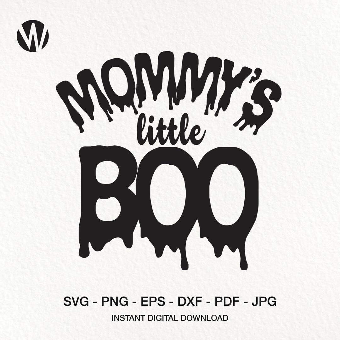 Halloween Mommy's Little Boo SVG. Funny Cute SVG Clipart. Instant ...